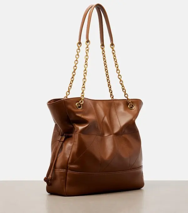 Saint Laurent Jamie Small Leather Shopping Tote Bag - Brown