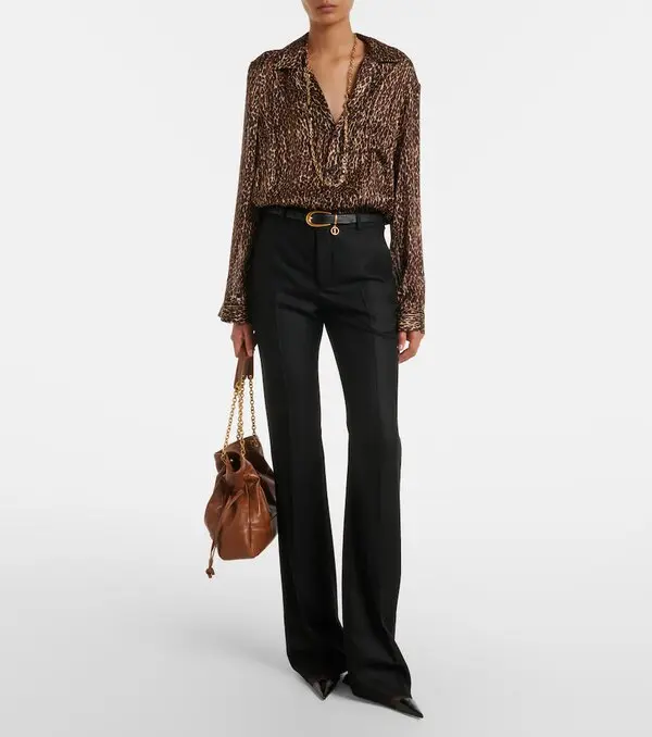 Saint Laurent Jamie Small Leather Shopping Tote Bag - Brown