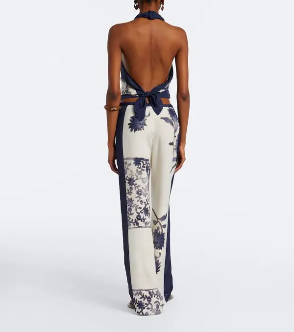 SIR. Phillipa Floral Wide-leg Trousers - Multicoloured
