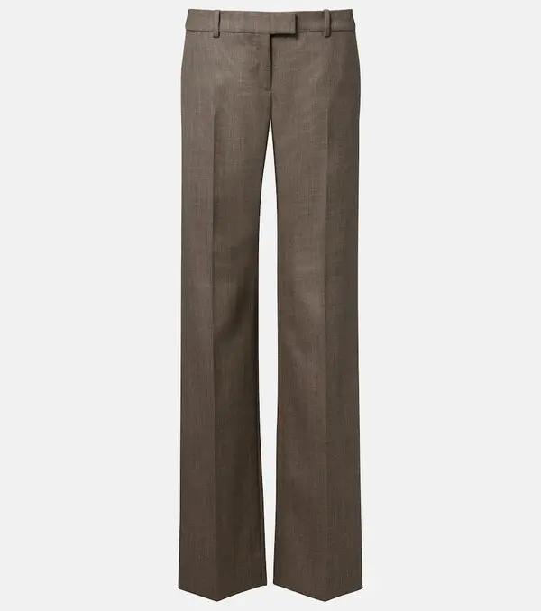 Alexander McQueen Wool Tailored Straight Leg Trousers