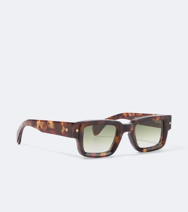 SATO Cervantes Tortoiseshell Rectangular Sunglasses - Brown