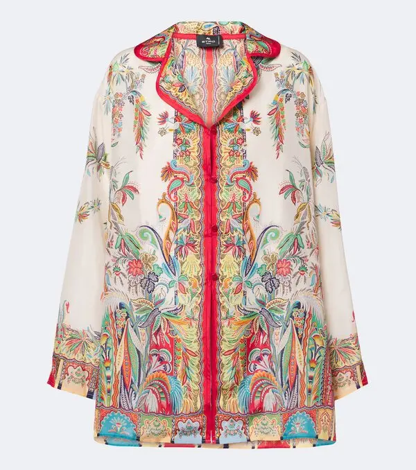 Etro Paisley Oversized Silk Shirt