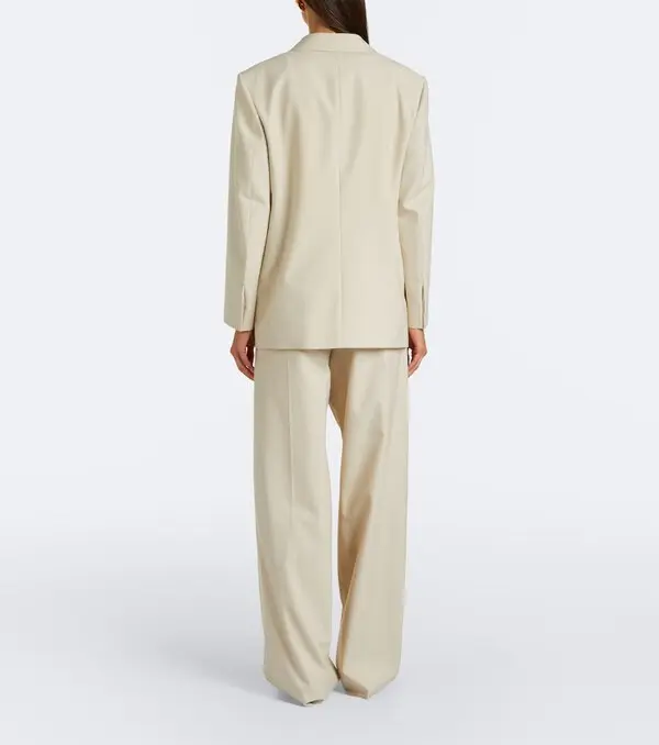 Bottega Veneta Wool And Cotton Wide-leg Pants