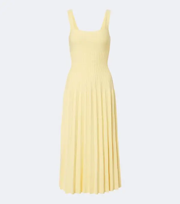 Staud Ellison Pleated Maxi Dress