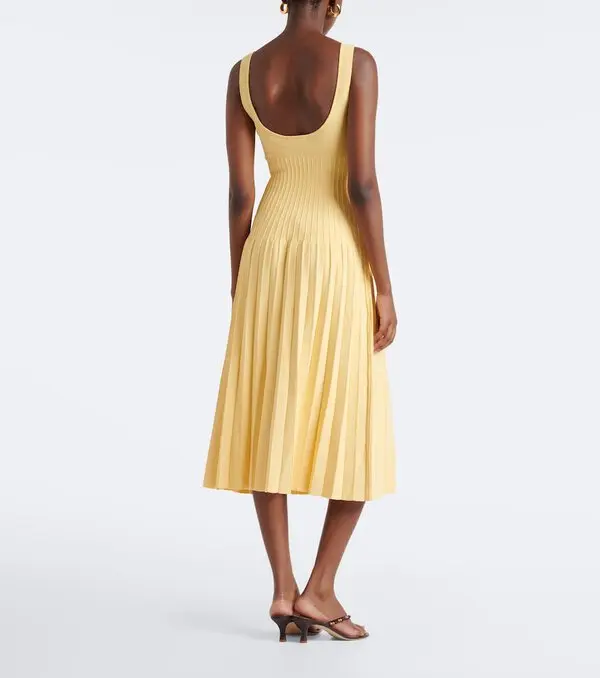 Staud Ellison Pleated Maxi Dress