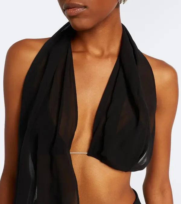 Christopher Esber Silk Scarf Bra Top