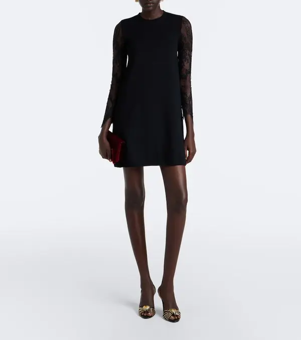 Valentino Garavani Lace-trimmed Minidress