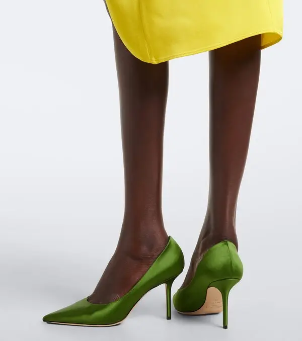 JIMMY CHOO Love Satin Pointed Toe Pumps