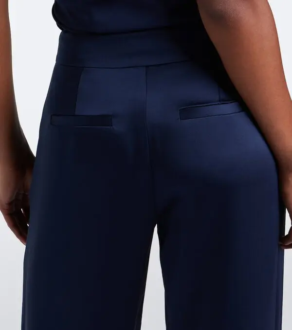 Simkhai Kyra High-rise Satin Wide-leg Pants