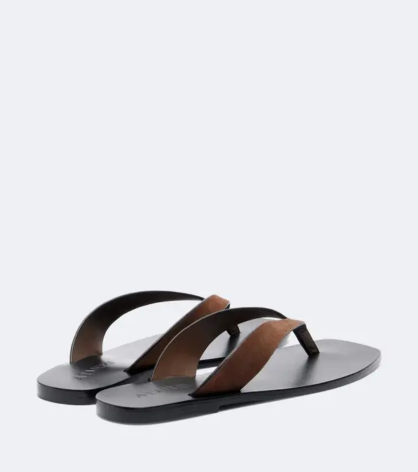 A.emery Kinto Suede Thong Sandals - Brown