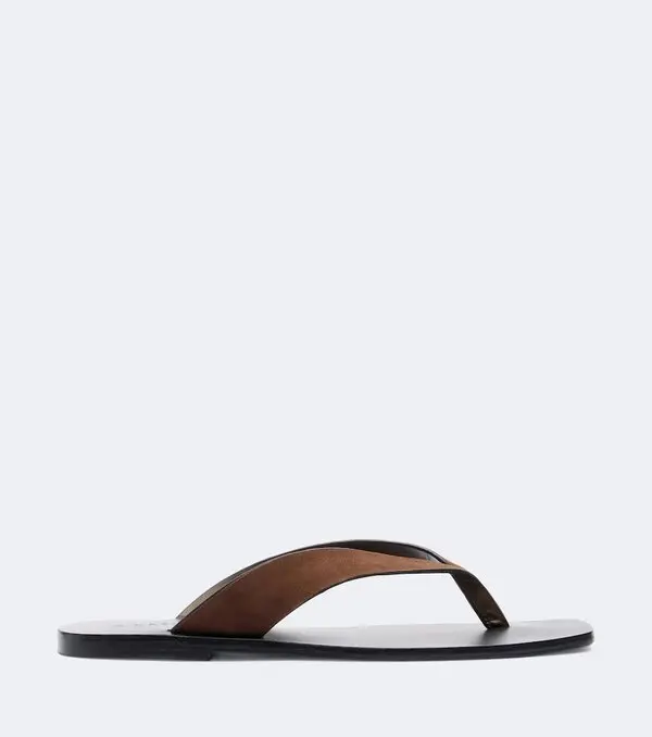 A.emery Kinto Suede Thong Sandals - Brown