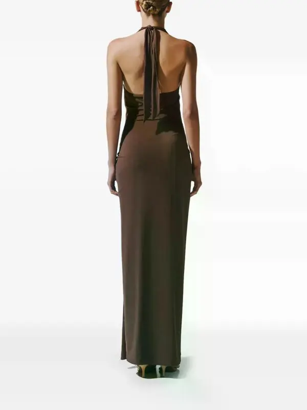 BAOBAB Donatella Ruched Gown - Brown