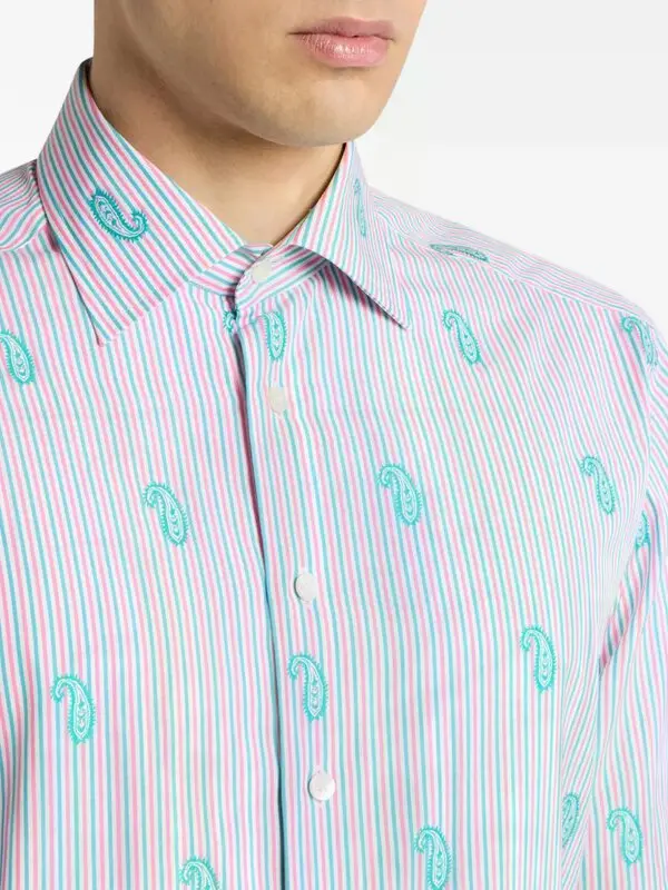 Etro Striped Fil Coupé Shirt