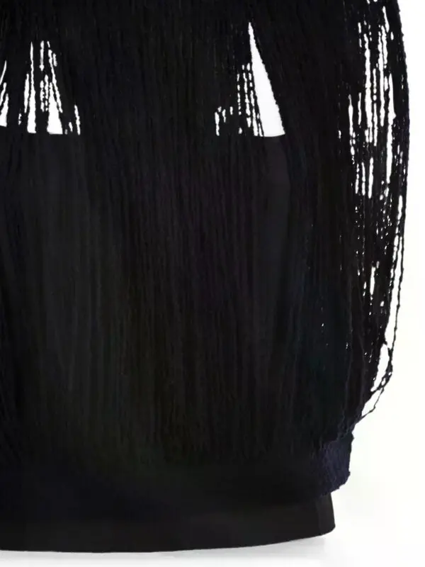 Fabiana Filippi High-neck Sleeveless Top With Fringe Detailing