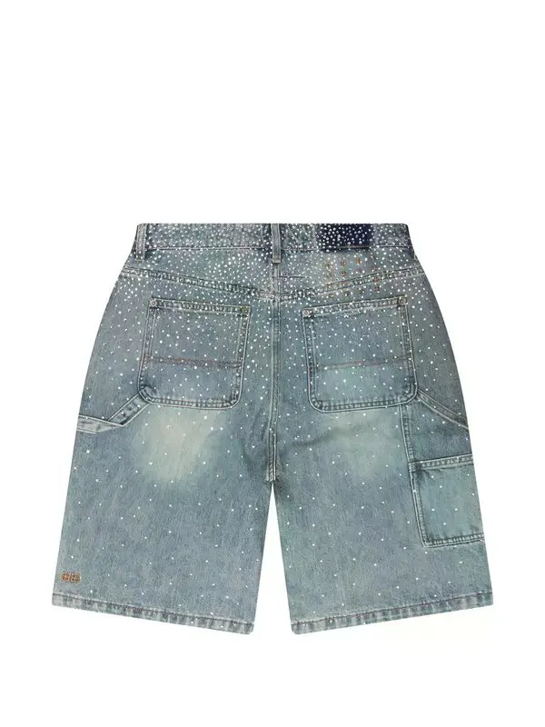 Ksubi Maxx Operator Crystal-embellished Denim Shorts - Blue