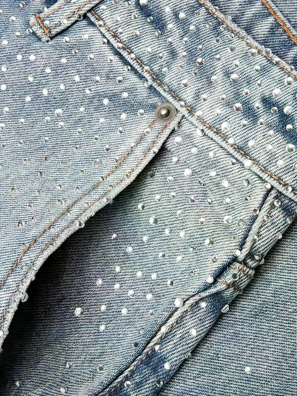 Ksubi Maxx Operator Crystal-embellished Denim Shorts - Blue