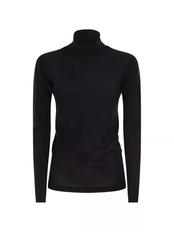 Fabiana Filippi Fine-gauge Knit Roll Neck Long Sleeve Sweater - Blue