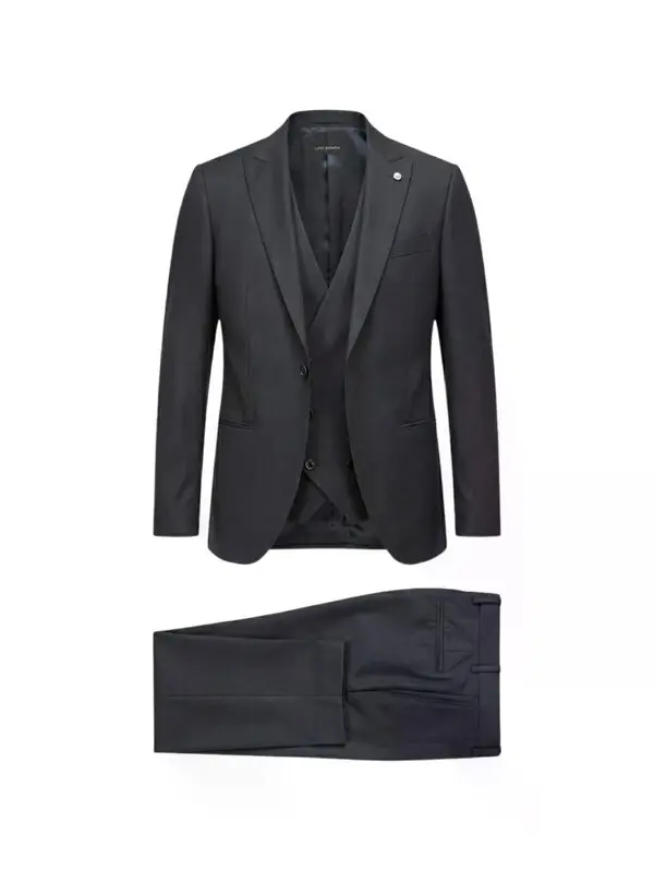 LUIGI BIANCHI MANTOVA Peak-lapels Three-piece Suit - Grey