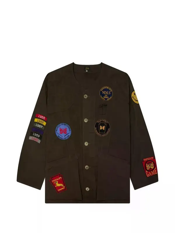 Needles Shooting Patch-detail Waxed-cloth Jacket
