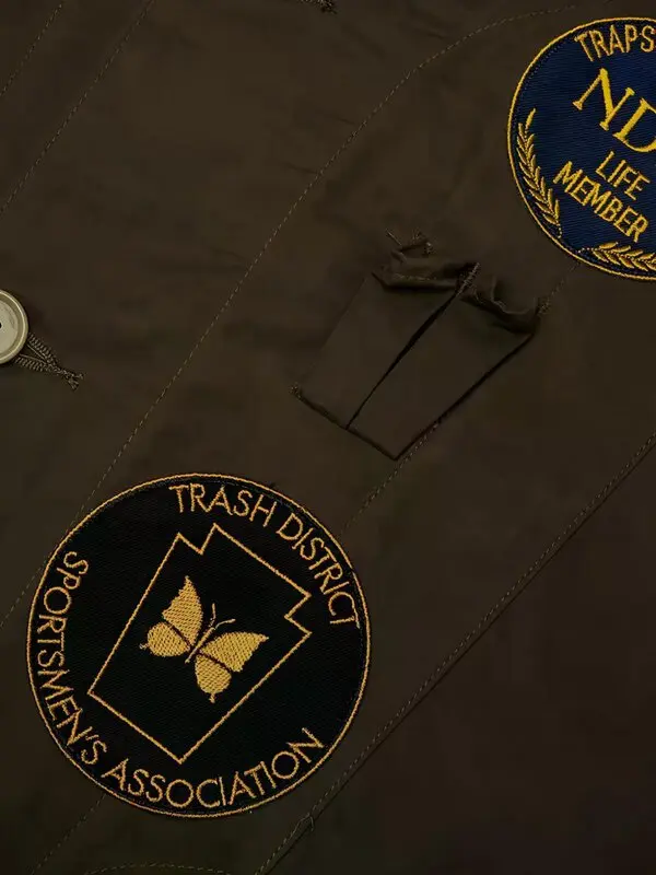 Needles Shooting Patch-detail Waxed-cloth Jacket