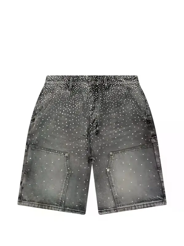 Ksubi Maxx Operator Crystal-embellished Shorts - Grey