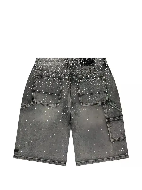 Ksubi Maxx Operator Crystal-embellished Shorts - Grey