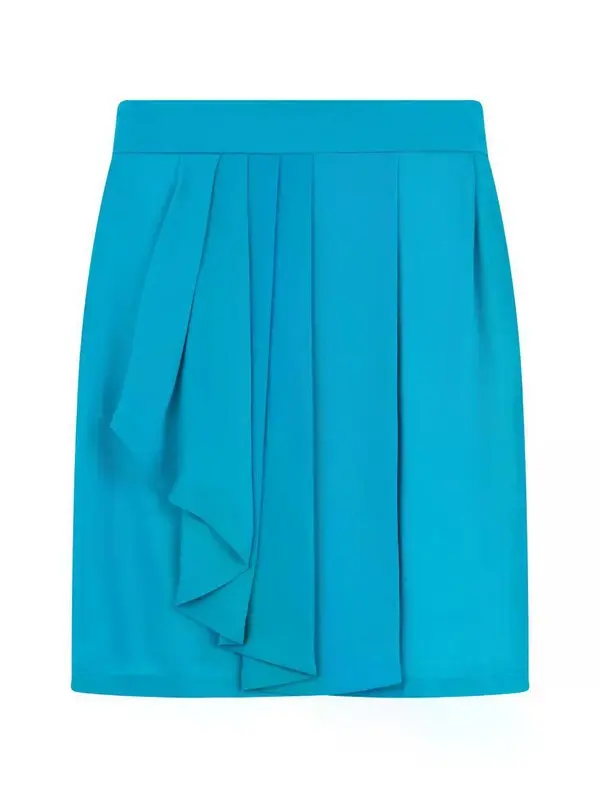 Alberta Ferretti Asymmetrical Pleated Mini Skirt - Blue