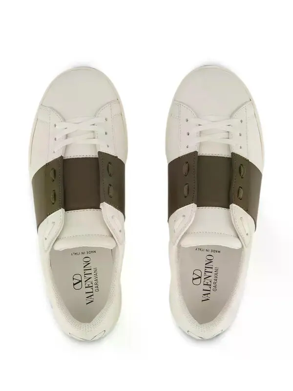 Valentino Garavani Vlogo Signature Panelled Leather Sneakers - White