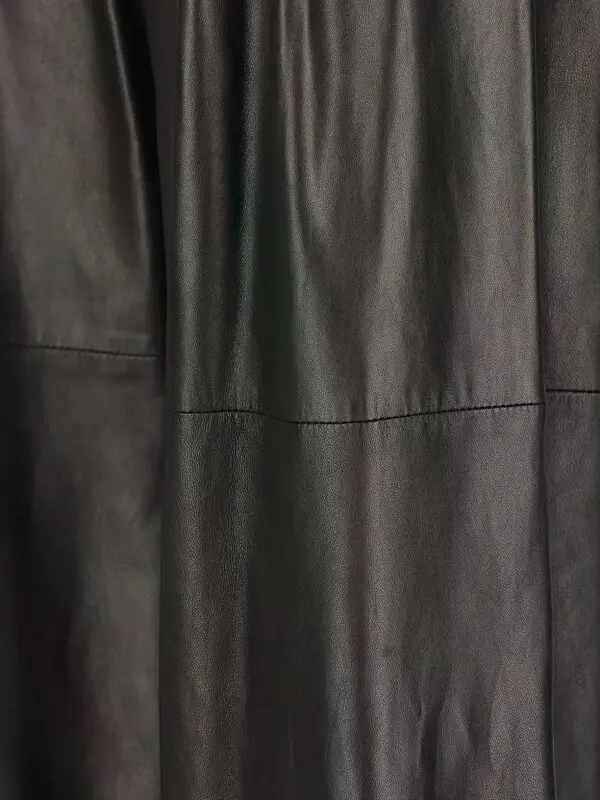 Brunello Cucinelli Nappa Leather Baggy Trousers