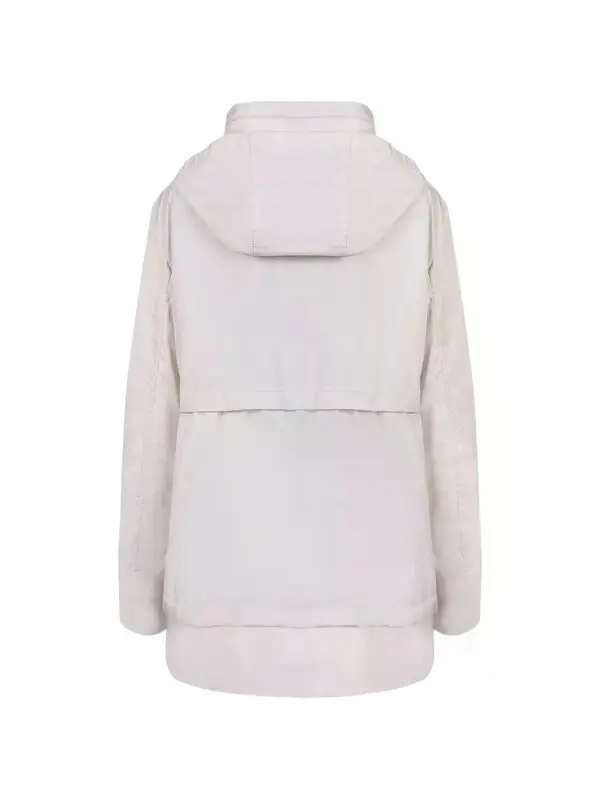 MOORER Drawstring Hooded Zip-up Jacket
