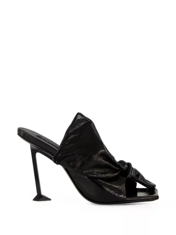 Givenchy Boudoir Knotted Leather Sandals - Black