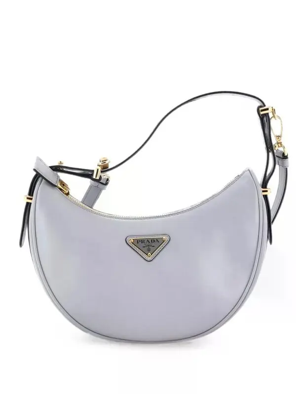 Prada Half Moon Hobo Bag - Grey
