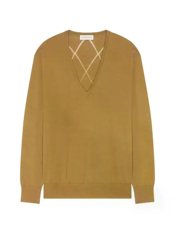 Dries Van Noten Fine Merino Wool V-neck Pullover