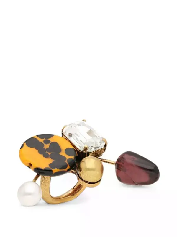 Dries Van Noten Hand-painted Tortoiseshell Motif Ring