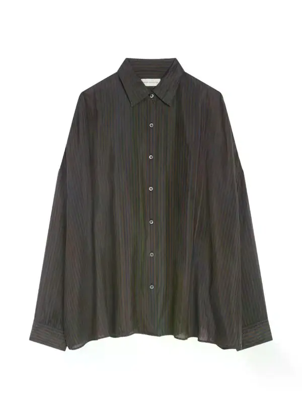 Dries Van Noten Striped Cupro Cocoon Shirt