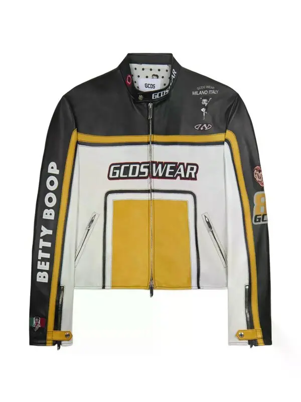 Gcds X Betty Boop Leather Biker Jacket - Black