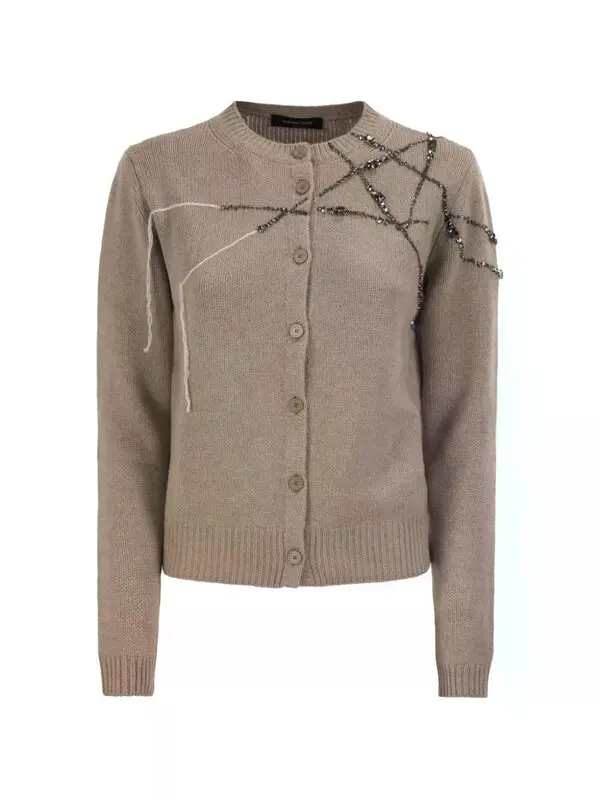 Fabiana Filippi Crystal Embellished Embroidered Cardigan