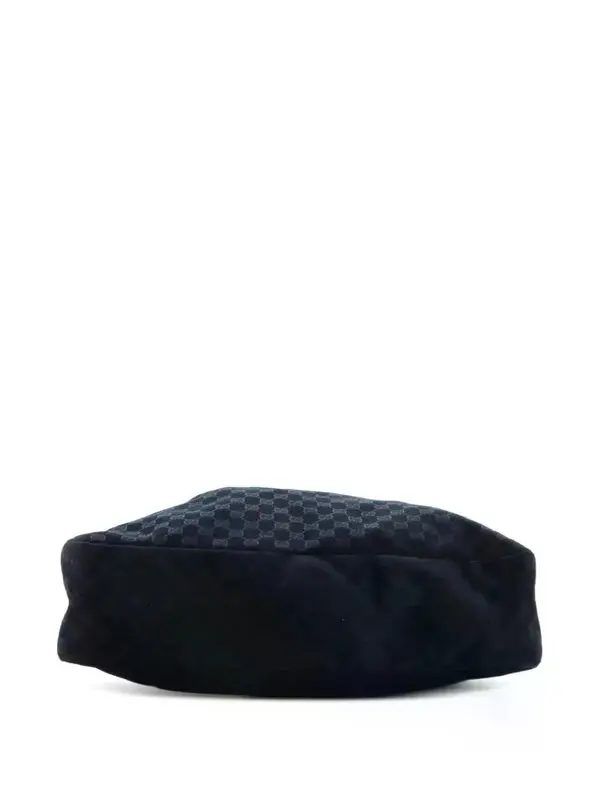 Gucci Horsebit Gg Canvas Large Hobo Bag - Black