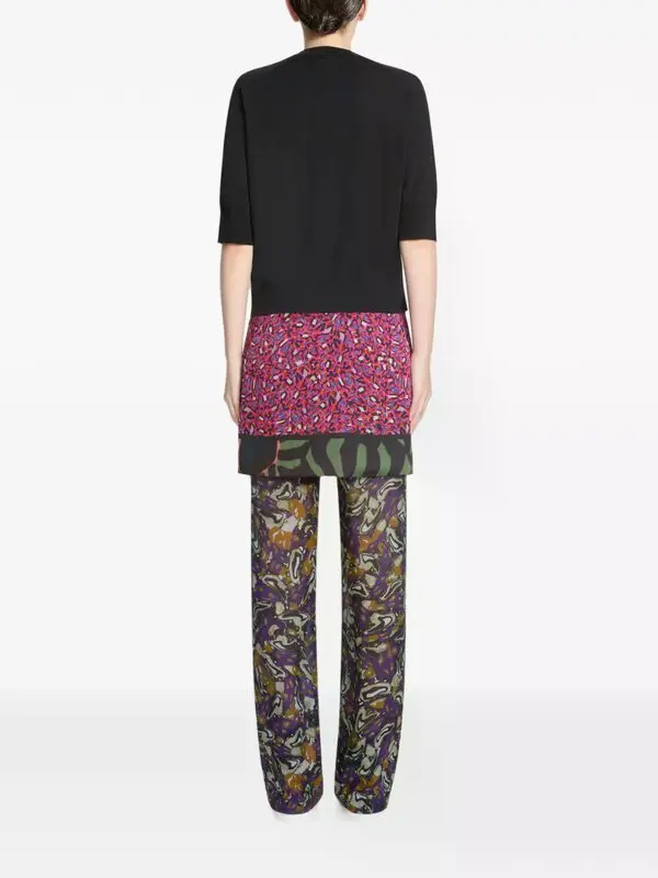Dries Van Noten Fine Merino Wool Short-sleeved Sweater
