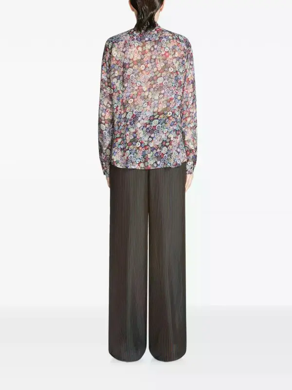 Dries Van Noten Embroidered Viscose Shirt - Blue