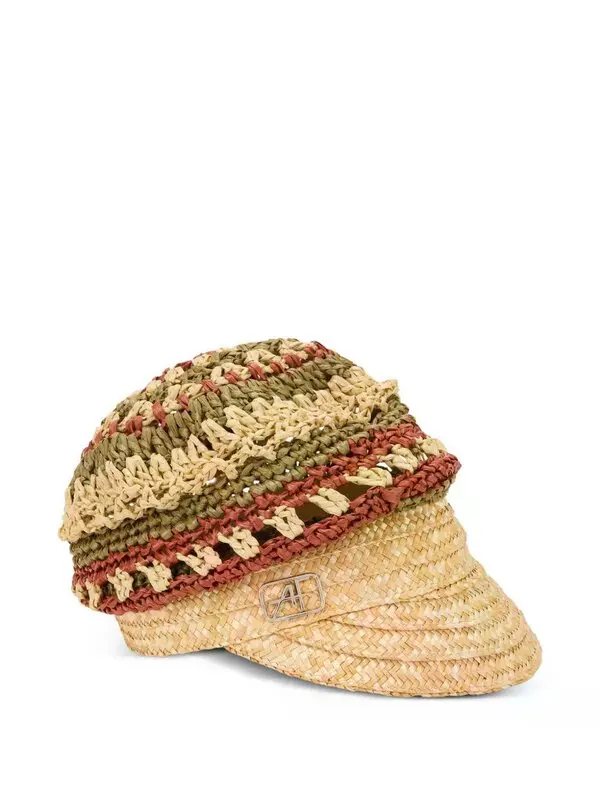 Alberta Ferretti Woven Hat - Neutrals