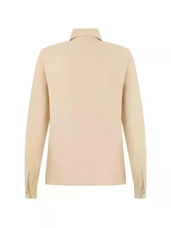 Alberta Ferretti Arrow Detail Long-sleeve Shirt - Neutrals