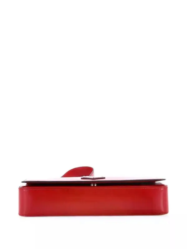 Prada Spazzolato Leather Shoulder Bag - Red
