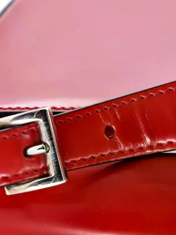 Prada Spazzolato Leather Shoulder Bag - Red