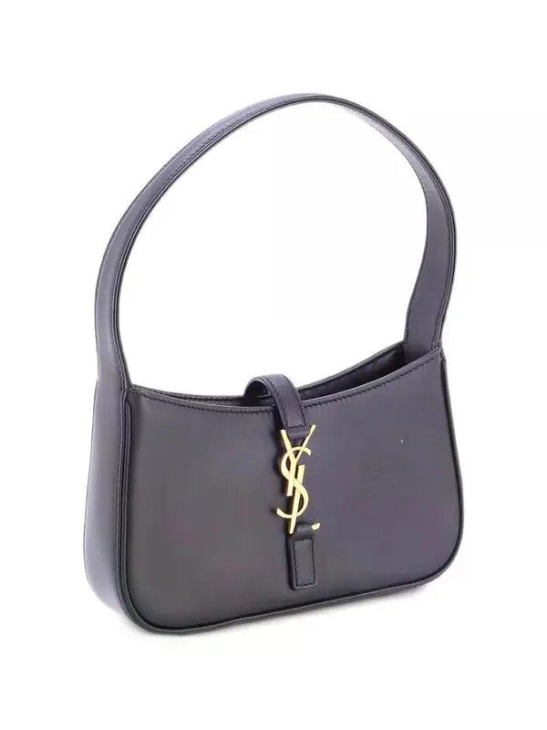Saint Laurent Le 5 À 7 Leather Mini Shoulder Bag - Black