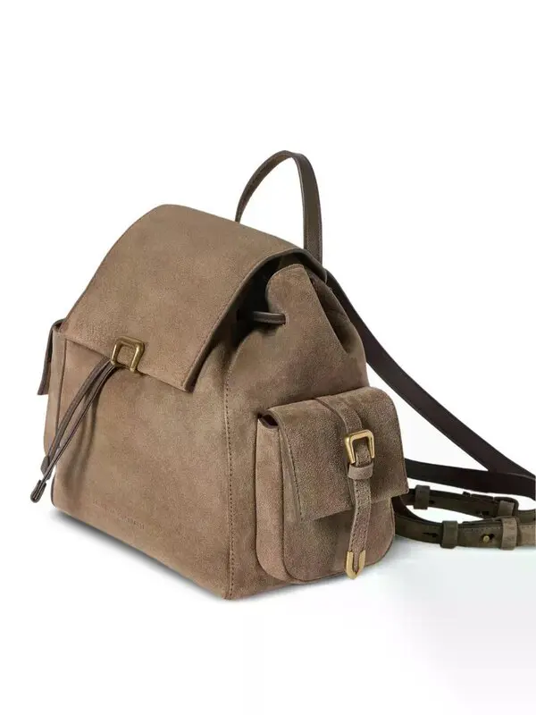 Brunello Cucinelli Suede Sartorial Backpack - Neutrals
