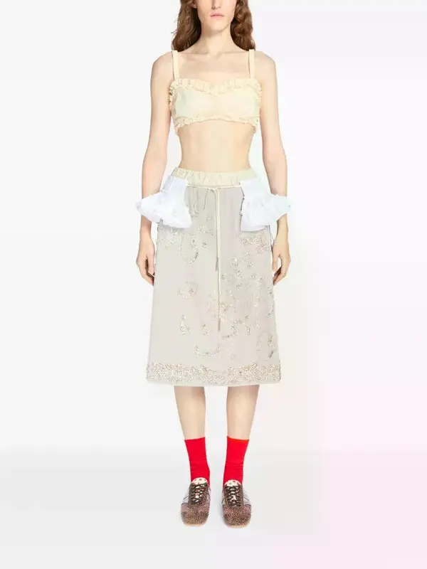 Dries Van Noten Embroidered Midi Skirt