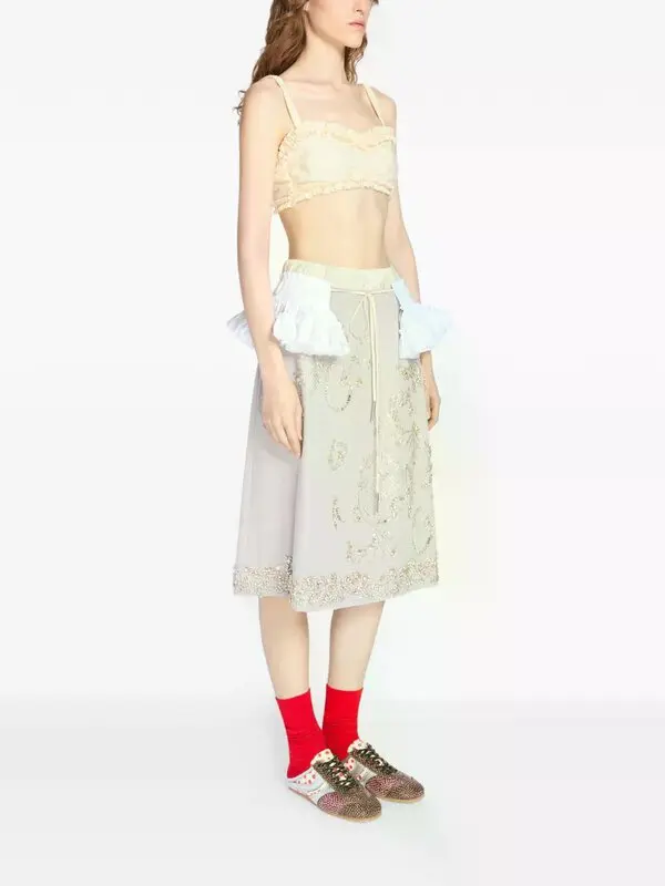 Dries Van Noten Embroidered Midi Skirt