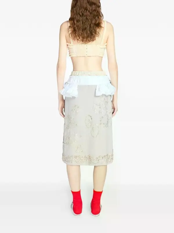 Dries Van Noten Embroidered Midi Skirt