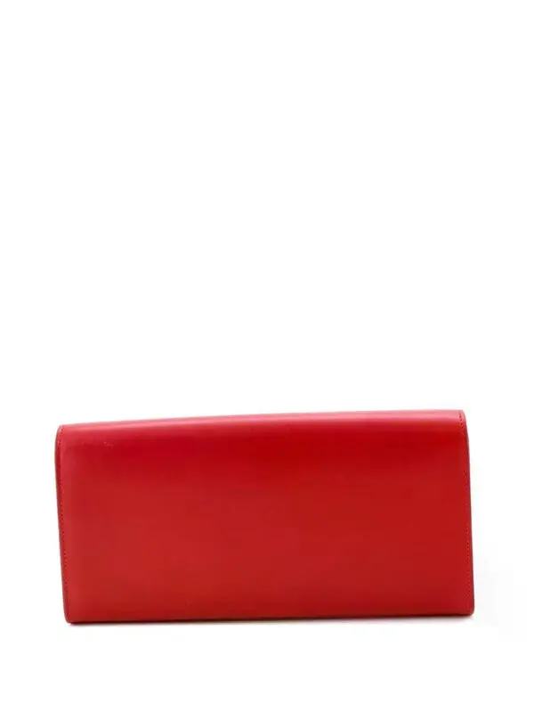 Saint Laurent Classic Monogram Tassel Clutch Bag - Red